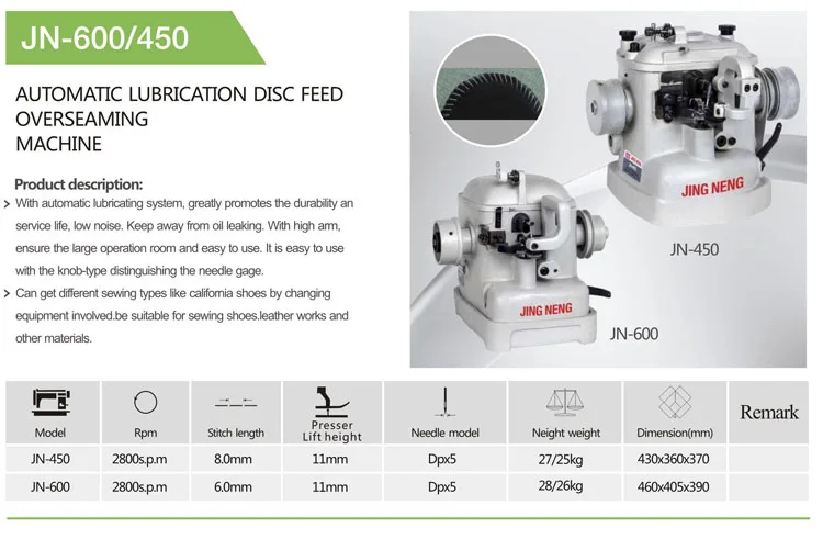 JINGNENG Industrial Shoe Sewing Machine - Automatic Lubrication