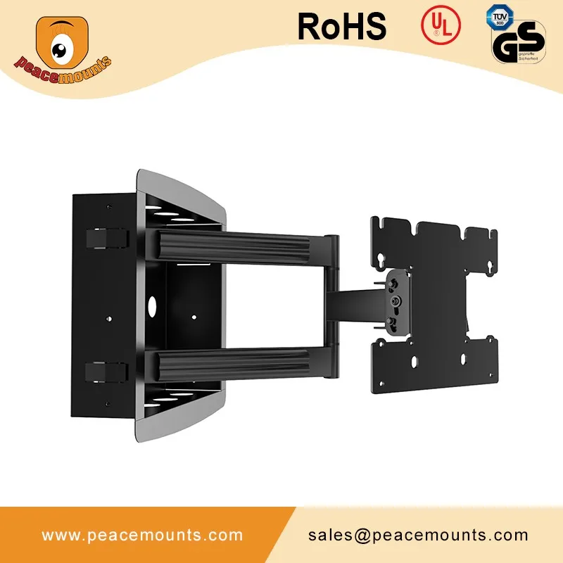 Ai-200 Foldable In-wall Articulating Recessed Full-motion Tv Wall Mount ...