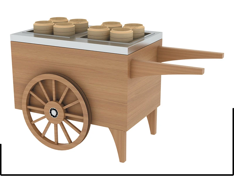 Outdoors Chinese Dim Sum Wooden Vehicle Display Trolley - Buy Chinese ...