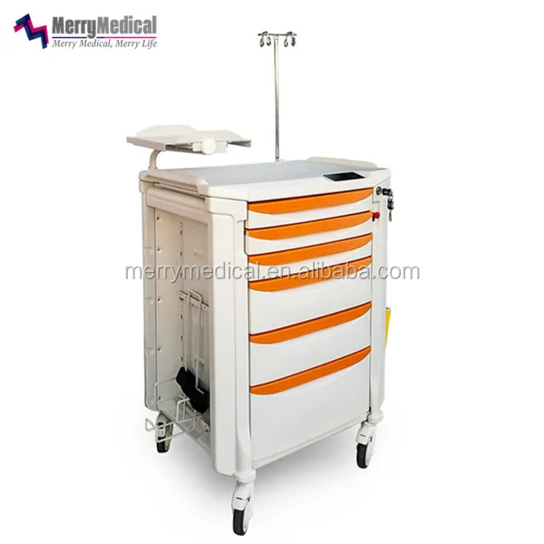 Hospital Equipment Datacenter Crash Cart Plastic Trolley DZ-QJ830