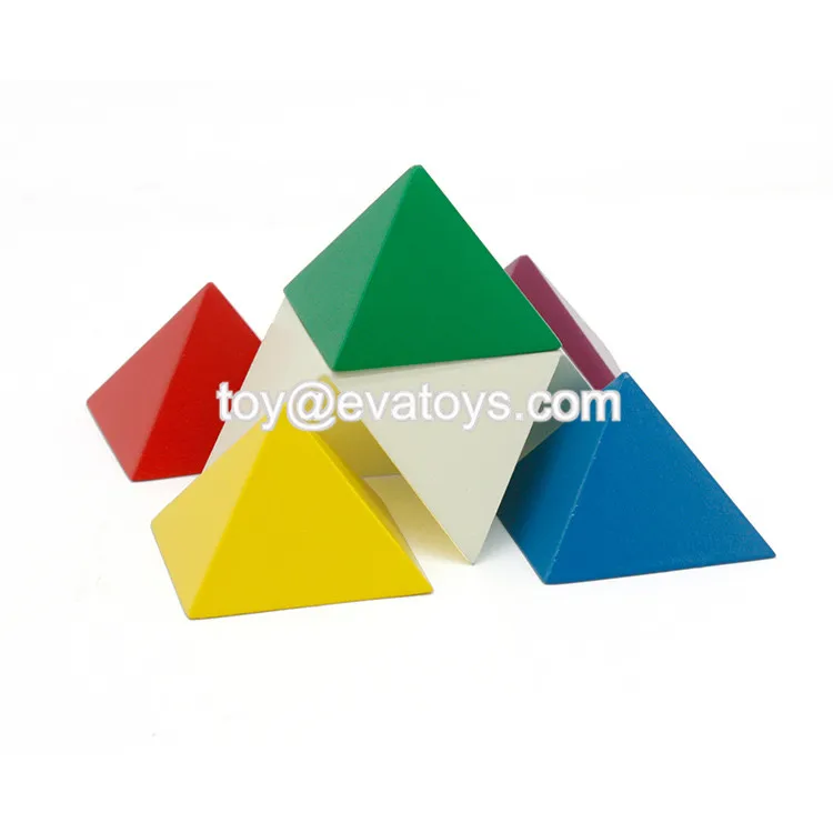 New Hottest 3d Triangle Blocks Wooden Pyramid Puzzle For Children ...