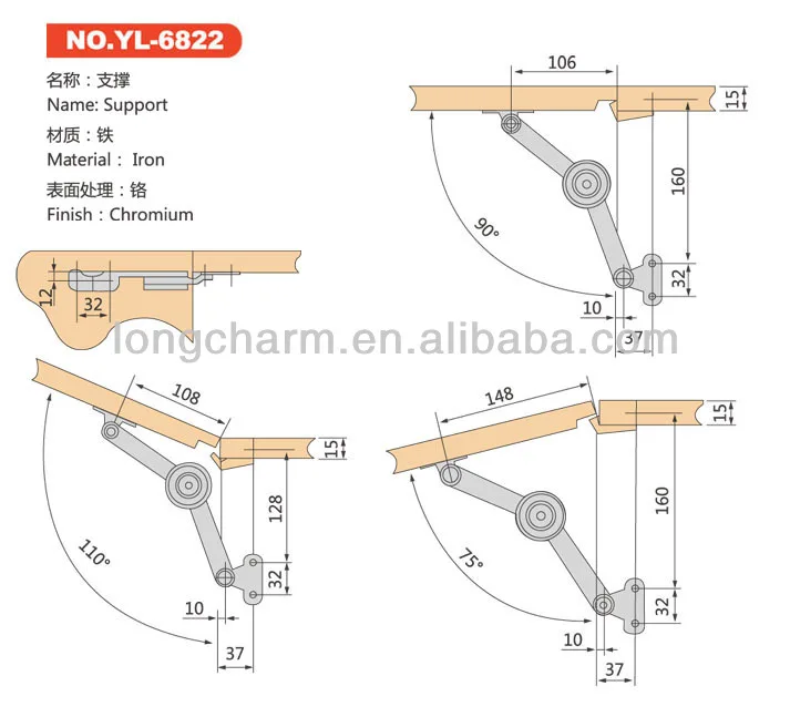 Metal Cabinet Door Lift/hydraulic Arm For Furniture - Buy Cabinet Door ...