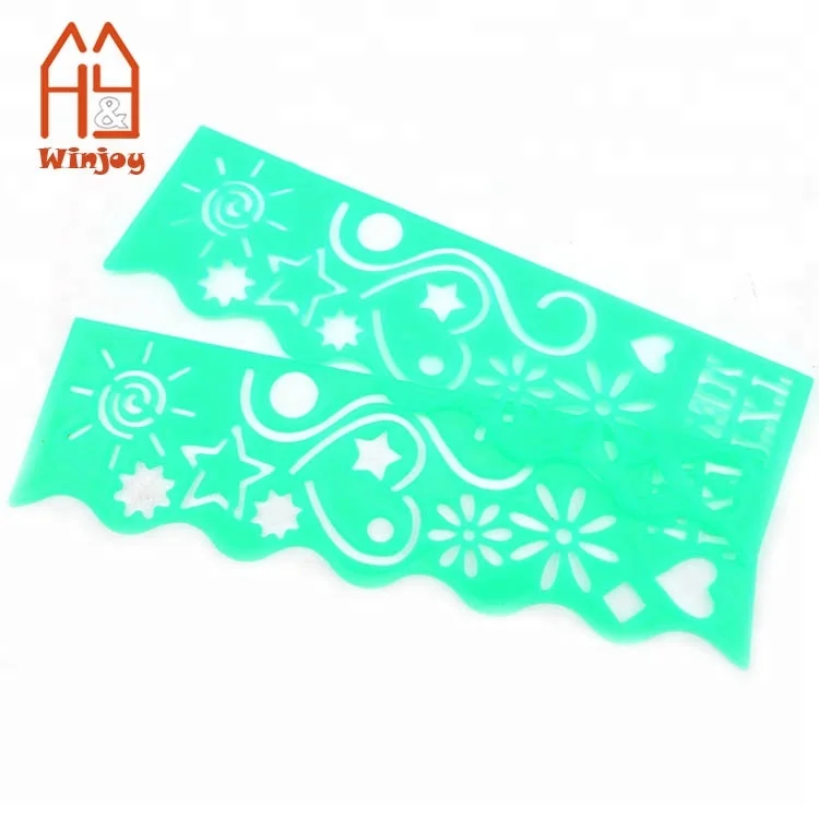 Kids Plastic Letter Drawing Template Ruler,Pp Alphabet Craft Stencil ...