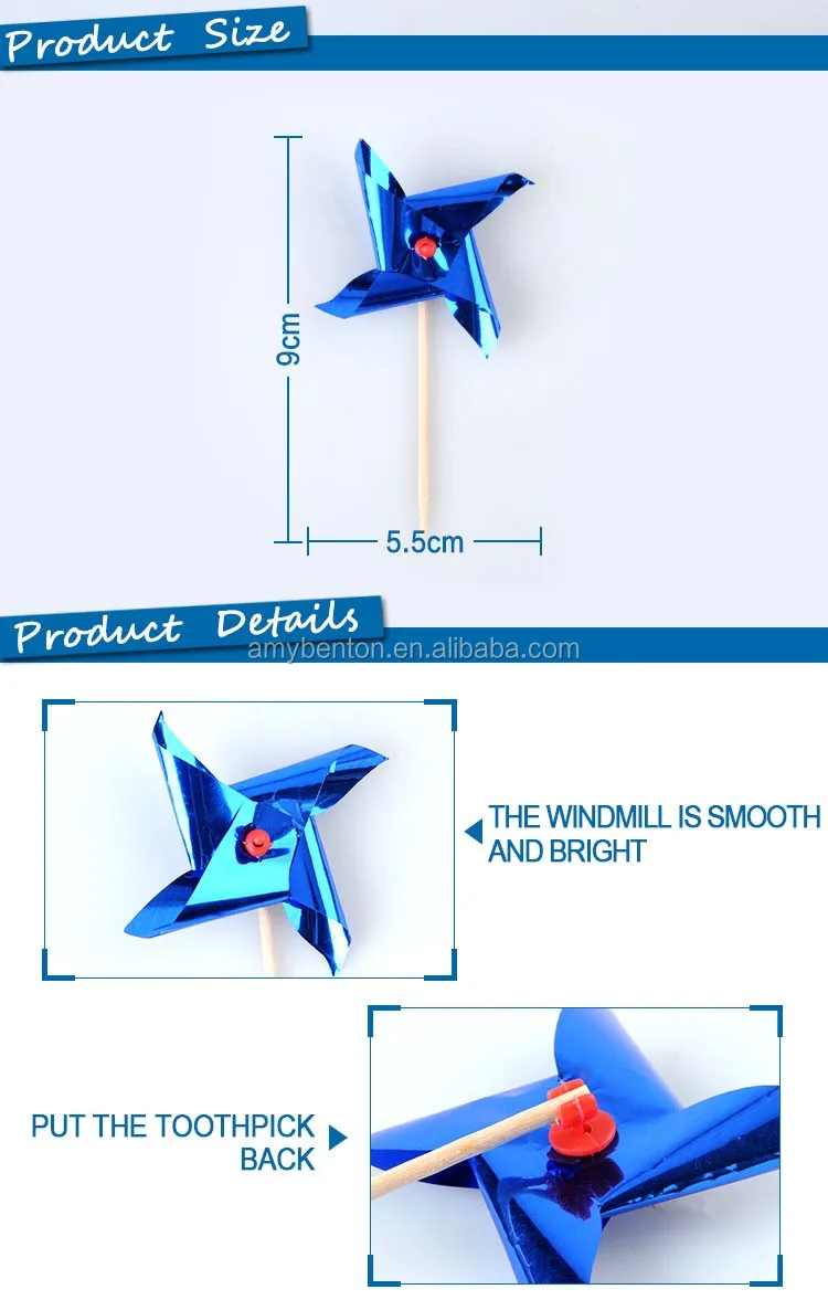 Promotional Hot Selling Small Plastic Colorful Windmill Toys For Kids ...