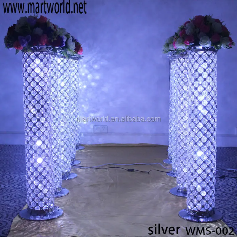 2018 New Silver Led Pillar For Wedding Decorations Lighted Led Columns ...