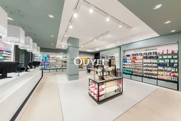 MDF Retail Modern Medical Shop Counter Design Pharmacy Equipment
