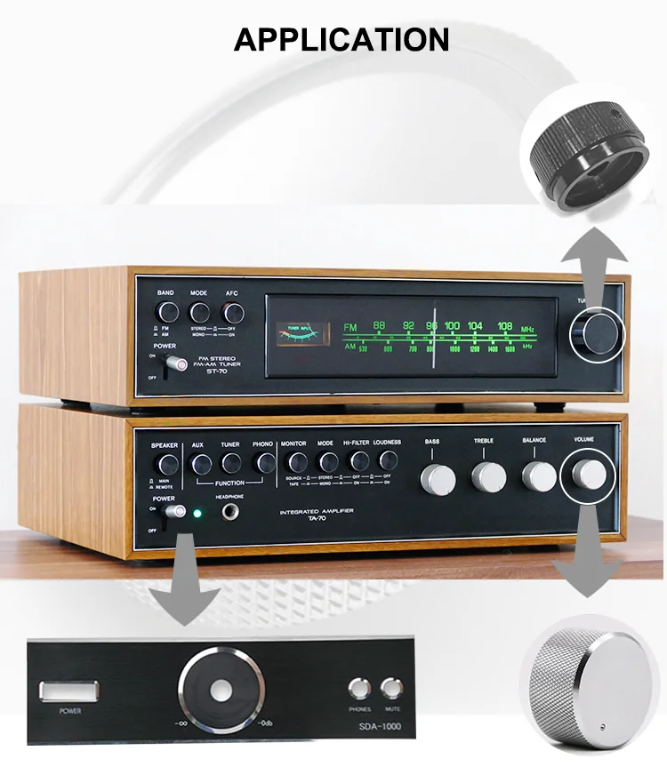 VMT Customized Aluminum Amplifier Audio Potentiometer Oven Knobs Volume Control Knobs| Alibaba.com