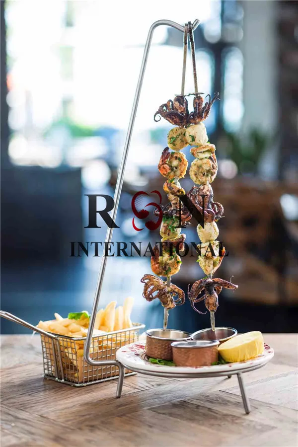 Restaurant Table Serving-food Grade Steel Kabob Holder Brochette Kebab ...
