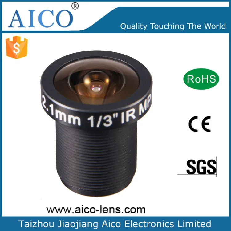 1/3" F1.8 2.1mm FOV 130 Degree M12 Wide Angle CCTV Lens