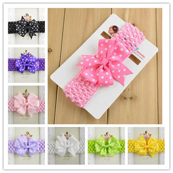 Baby Adjustable Hand Made Crochet Elastic Headbands - Buy Crochet ...