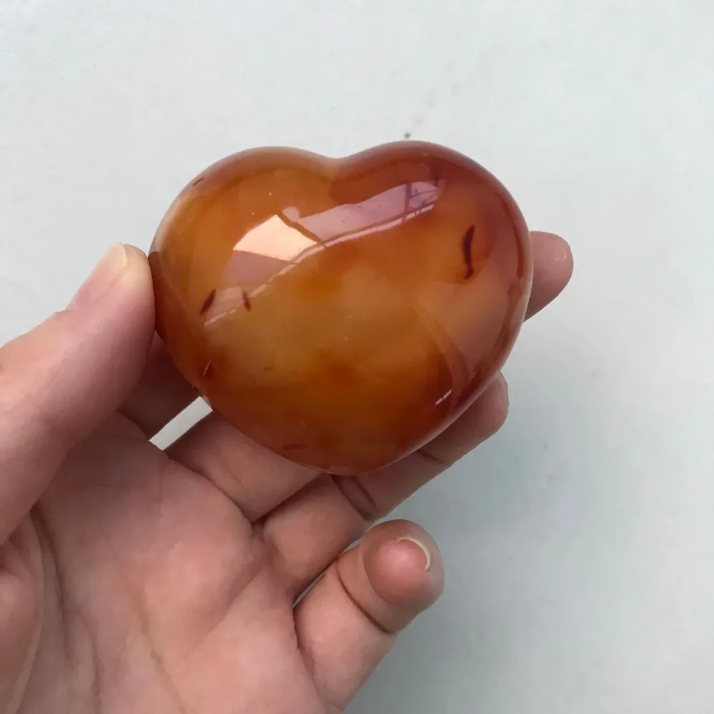 Natural Carnelian Agate Crystal Stone Hearts Takeaway Gemstone Gifts ...