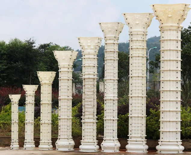 ABS Plastic Concrete Pillar Roman Column Moulds for Sale