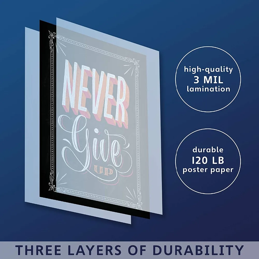 16 Laminated Chalkboard Inspirational Motivational Posters