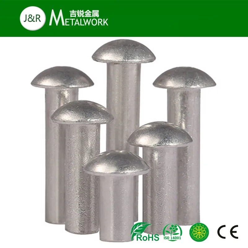 Aluminum Material Round Head Solid Rivet Din124 - Buy Solid Rivet,Solid ...