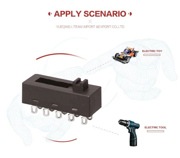 High Quality 10 Pin 4 Pole 2p4t 3 Position Slide Switch - Buy 3 ...