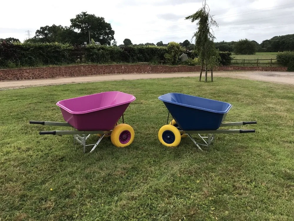 Pink Twin Wheel Wheelbarrow Wb9800 With Pu Tire 200 Liter Blue - Buy ...