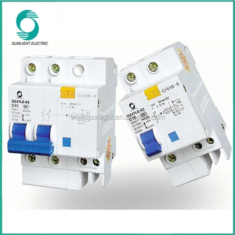 Xdz47le 16a 40a 30ma 1 2 Tiang Earth Leakage Circuit Breaker Elcb ...