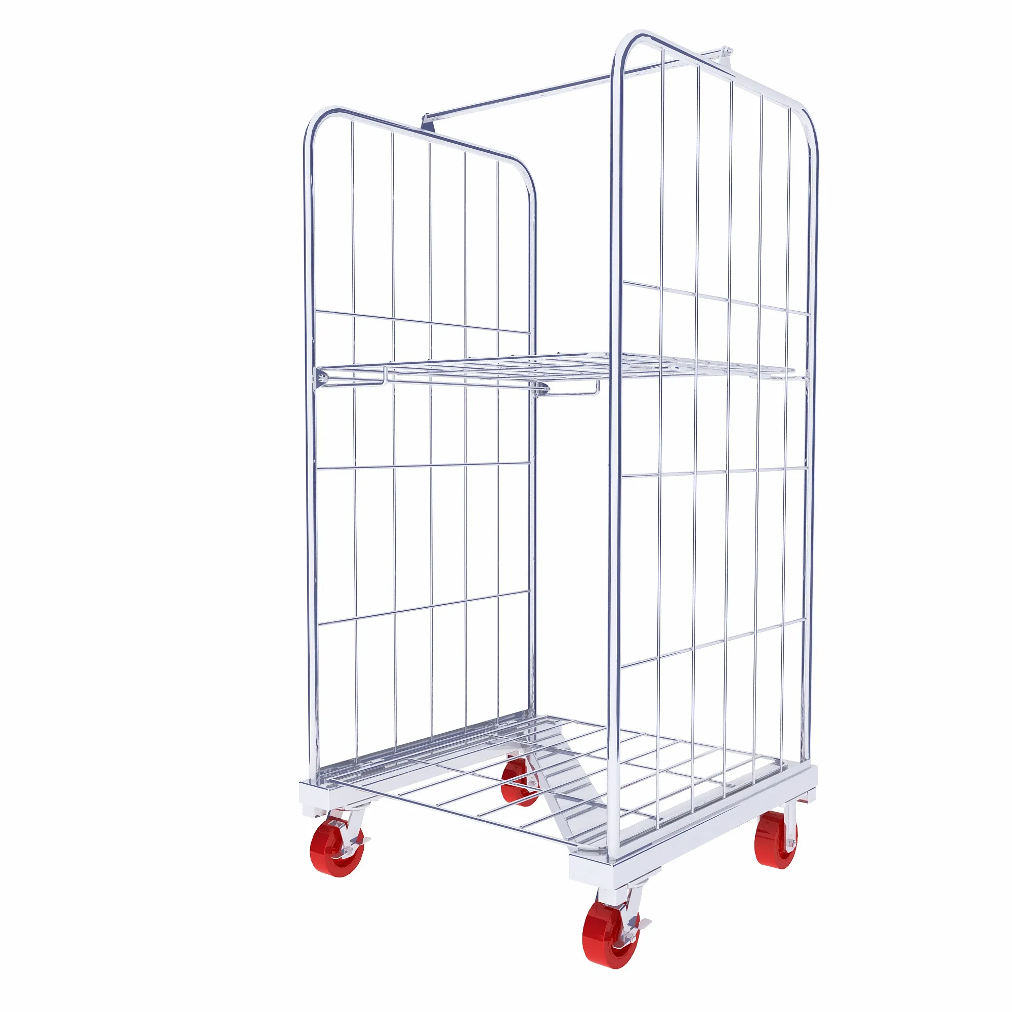 Roll Cage Trolley Storage Roll Container Warehouse Folded Trolley With ...