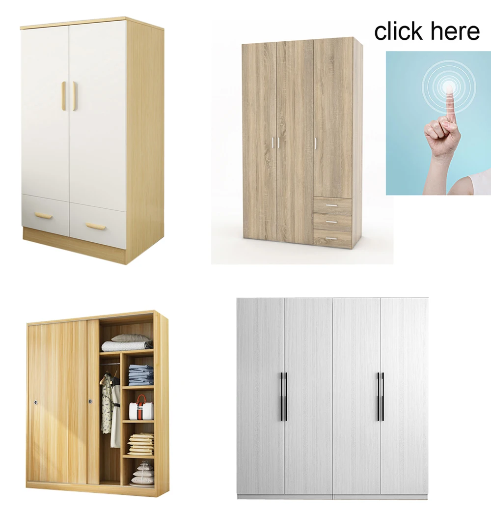 2019 Mirror Wardrobe Large Storage 3 Drawers 3 Door Bedroom Wardrobe ...