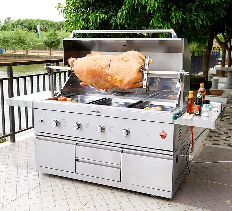 Commercial Spit Roaster Lamb Indoor Pig Roast Machine Portable Butane ...
