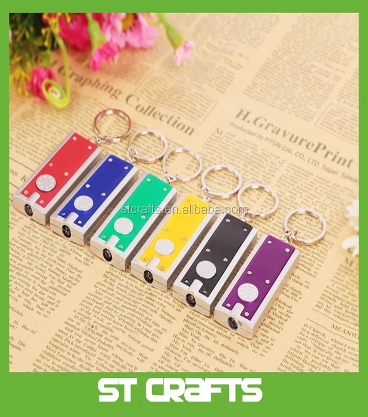 Promotional Logo Customized Led Flashlight Keychain Led Keychains ...