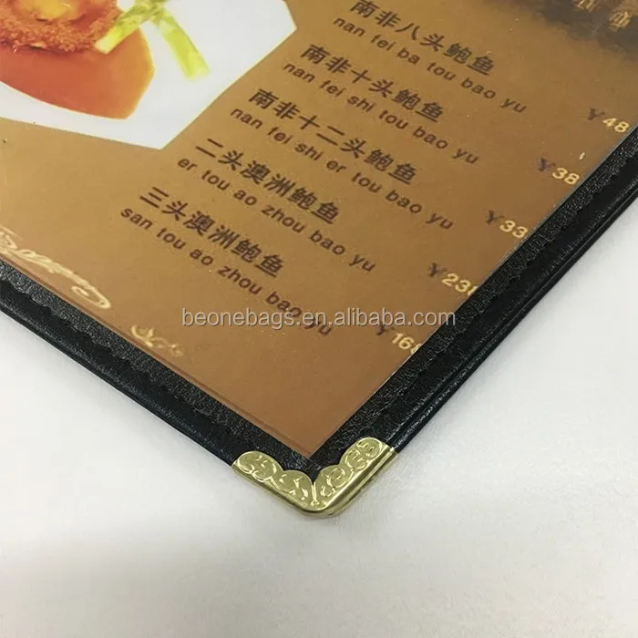 Customized Transparent Menu Folders A4 Pvc Menu Cover For Restaurant ...