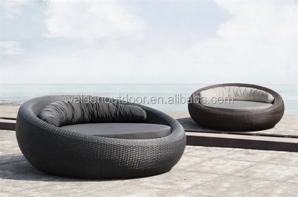 nieuwe bali outdoor tuinmeubelen rotan zwembad ligstoel rond bed-tuin ...