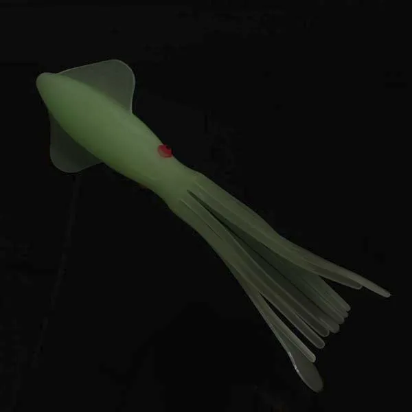 Assorted Squids Glow In Dark Luminous Bulb Squid Skirts Soft Lures Bait ...