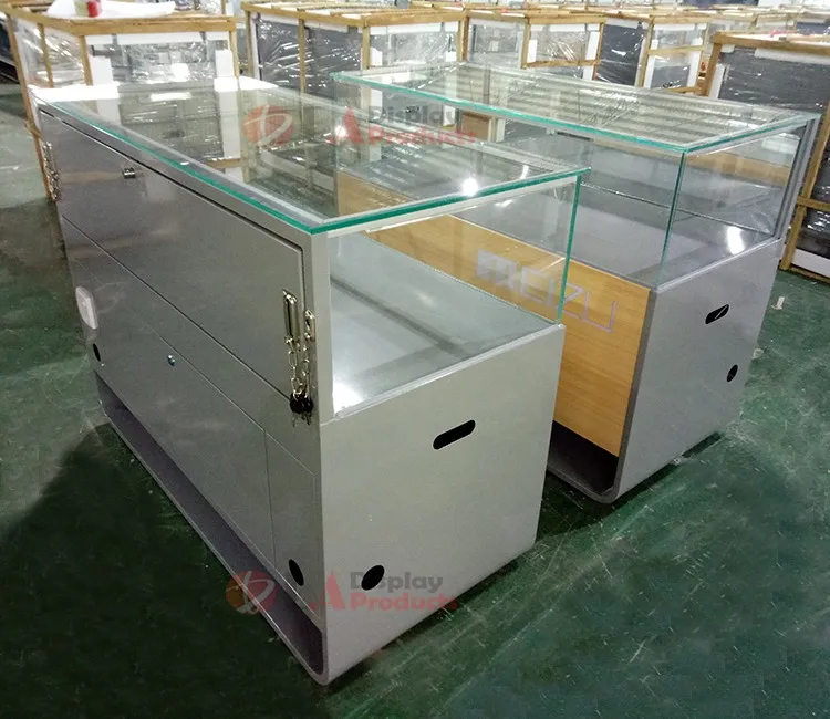 Mobile Phone Glass Display Counter With Custom Logo - Buy Mobile Phone ...