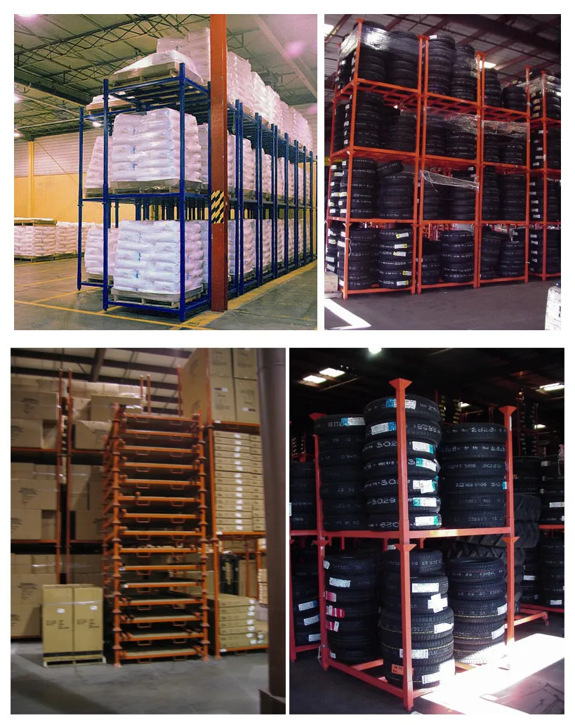 Warehouse Storage Portable And Foldable Post Pallet Stacking Racks And ...