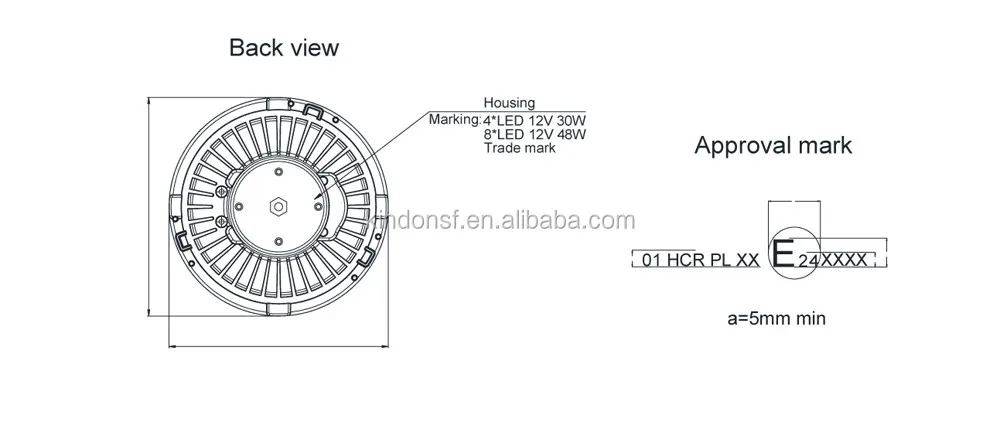 Emark E24 Approved 80w Led Head Lamp Headlight Vehicle Light Multivolt ...