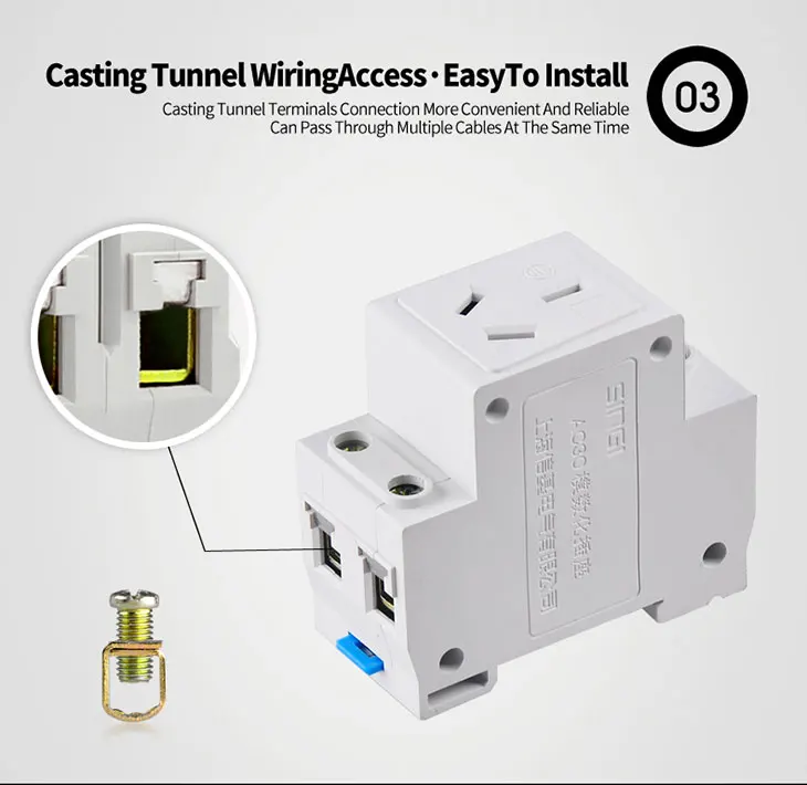 AC30 Din Rail Universal Modular Socket - 230/240V 10A/16A