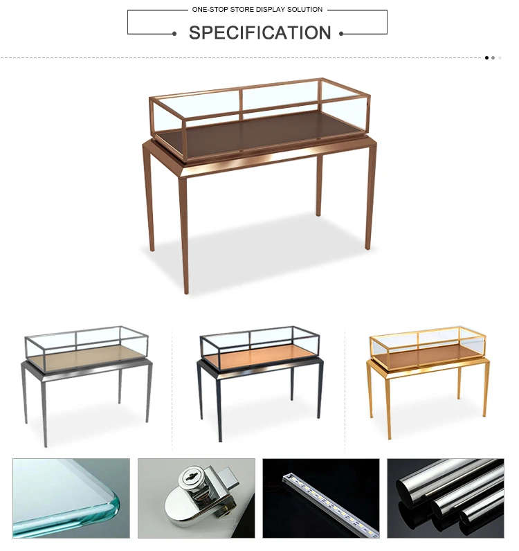 Modern Metal Stainless Jewelry Display Showcase With Lighting - Buy ...