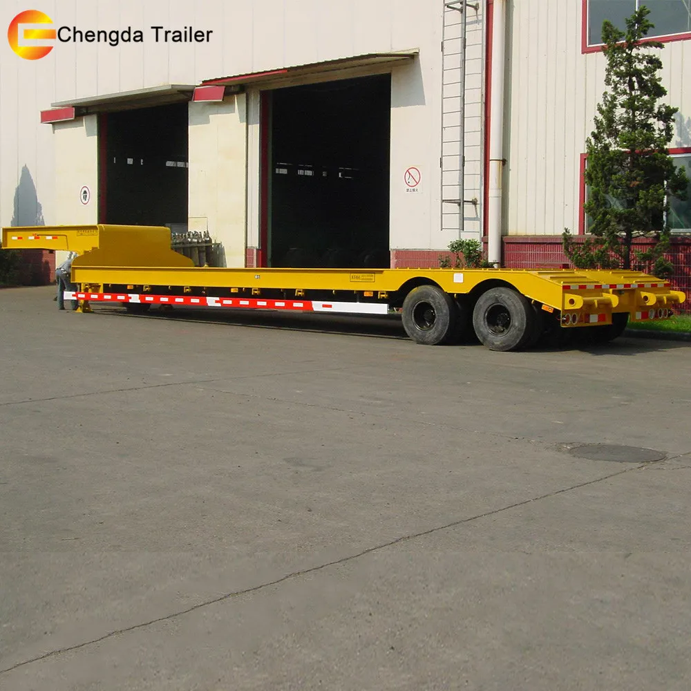 4 Axle Low Loader - 100 Tons Lowbed Semi Trailers for Sale
