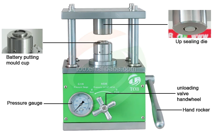 TOB CR Series Coin Cell Crimper - Precision Battery Lab Machine