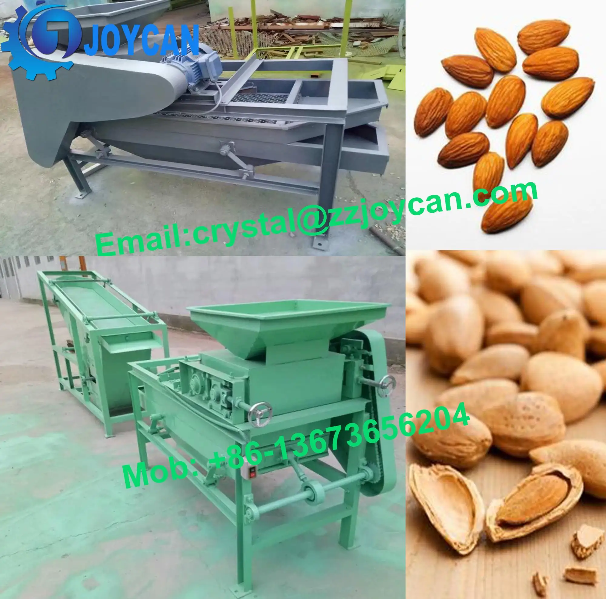 Almond Small Nut Cracking and Shelling Machine - 98% Capacity