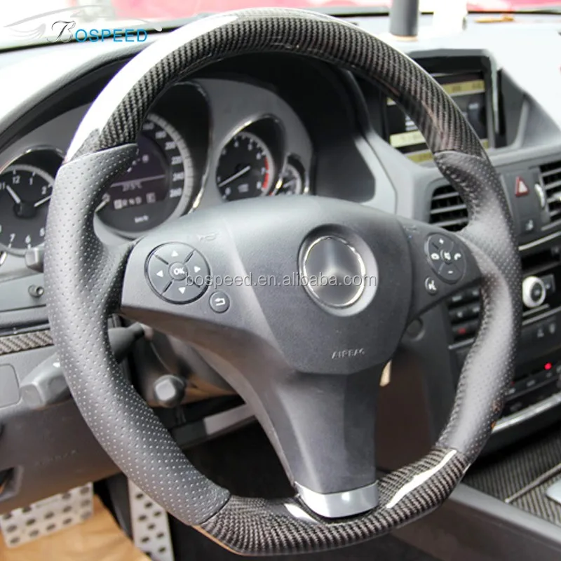 For Mercedes-benz Carbon Fiber Steering Wheel For Benz W204 W205 W212 ...