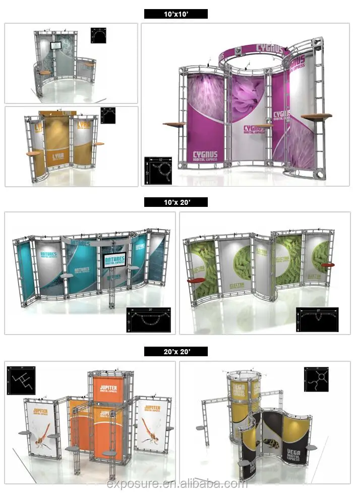 Easy Setup Aluminum Structure Lighting Truss Exhibition Booth - Buy ...