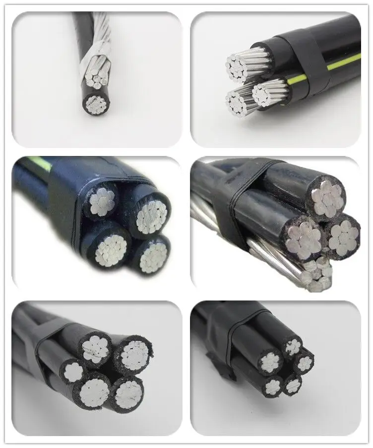 Cable triplex de aluminio trenzado, 600/1000V, 3 núcleos, Voluta 2x6AWG + 1x6AWG| Alibaba.com
