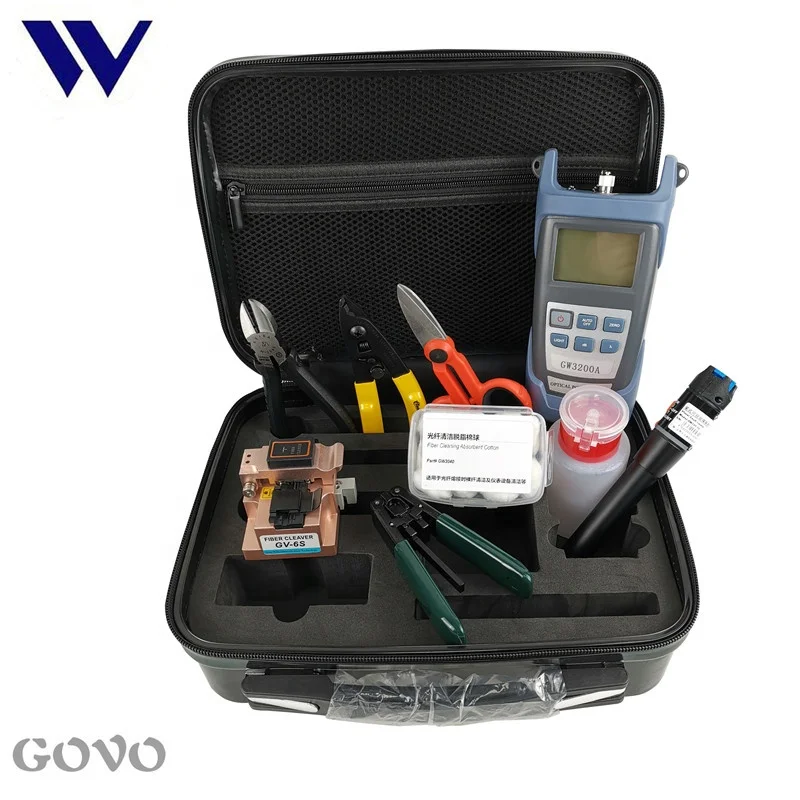 FTTx Tool Kit GW-10C FTTH Fiber Testing and Termination Tool Kit Power ...