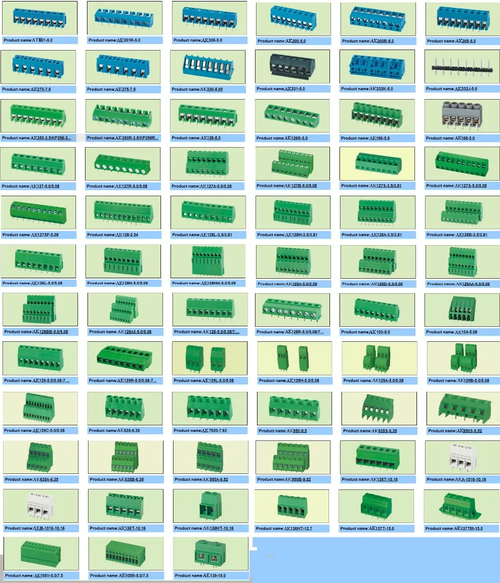 Pluggable Terminal Blocks - 3 Pins and 4 Pins 16A 300V