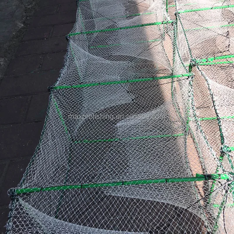 Great Wall Foldable Mesh Long Tube Fishing Nets Eels Crab Shrimp Nets Sale