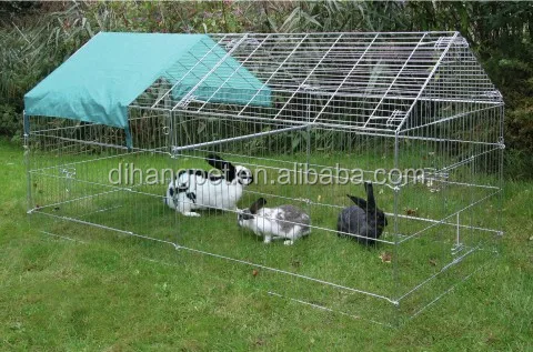 Folding Outdoor Rabbit Run Cage With Sunshade - Buy Rabbit Run,Rabbit ...