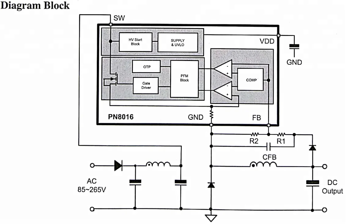 원래 PN8016 비 절연 오프라인 PWM 컨버터 폭 변조기 (PWM) 컨트롤러 및 파워 MOSFET IC 칩| Alibaba.com