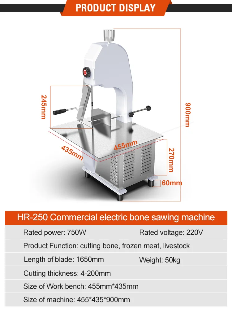 HORUS Kitchen Bone Saw Electric Portable - Meat Cutting Machine