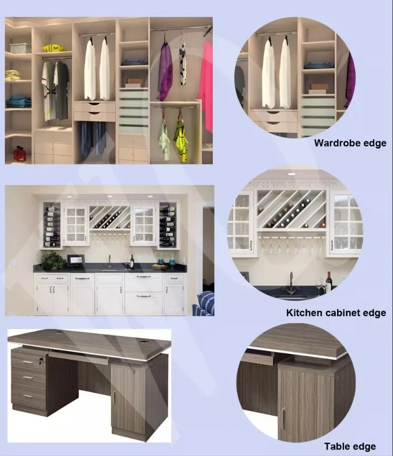 Eco Friendly Cabinet Wardrobe Furniture Pvc Edge Banding Waterproof ...