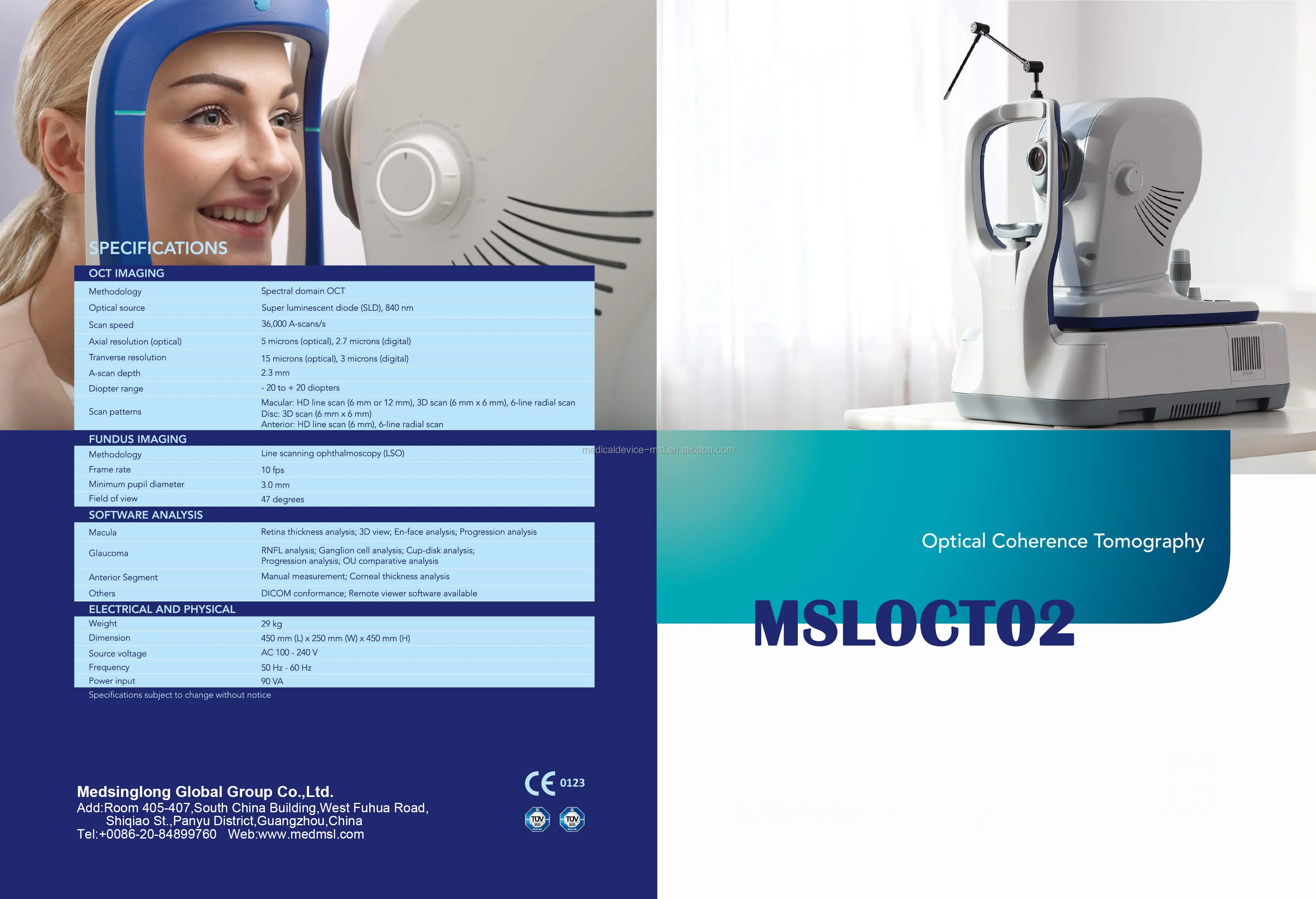 Máquina De Tomografia Ce & Iso Opital De Coerência/msloct02 Oct Para ...