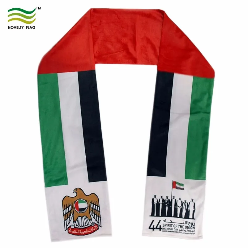Custom Polyester UAE National Day Celebration Scarf