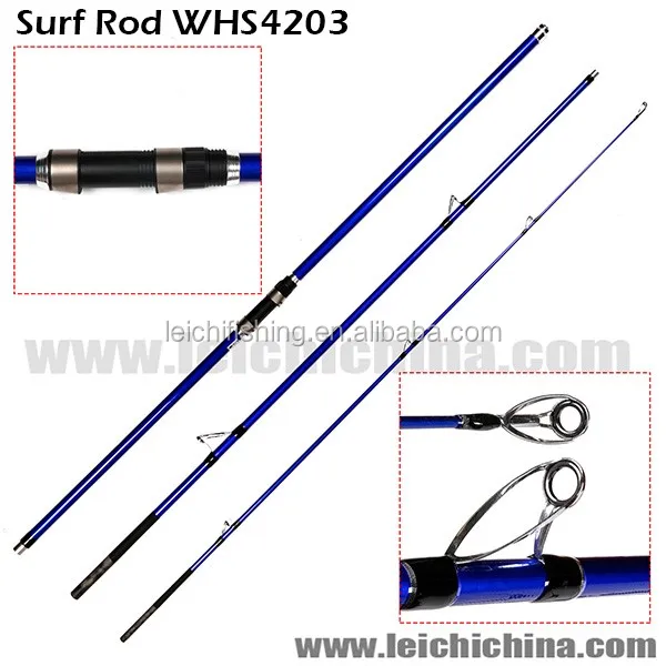 3 Section Blue Color Fishing Rod Surf Casting - Buy Fishing Rod Surf ...