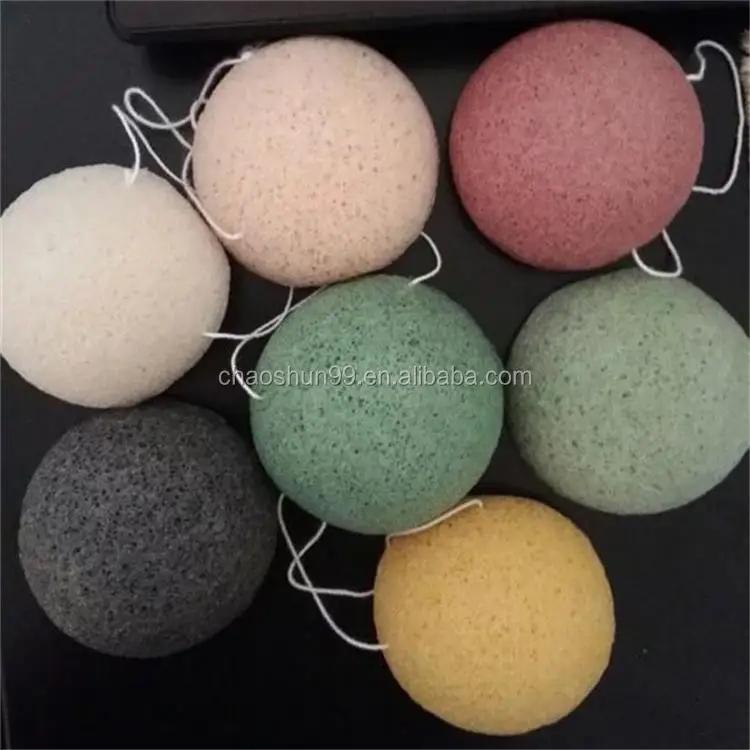 Japan Konjac Vegetable Sponge 100% Natural Activated Charcoal Konjac ...